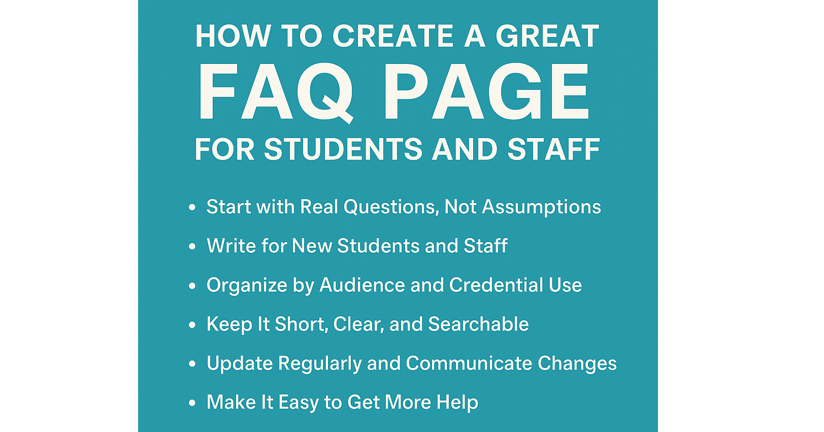 Creating an Effective FAQ Page for Campus Card and Student ID Programs ...