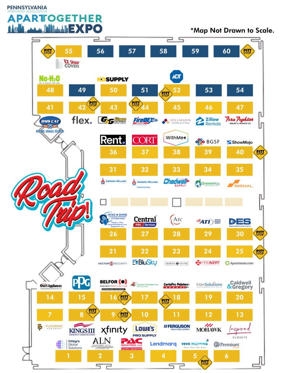 APARTogether EXPO Pittsburgh Trade Show Map - Pennsylvania Apartment ...