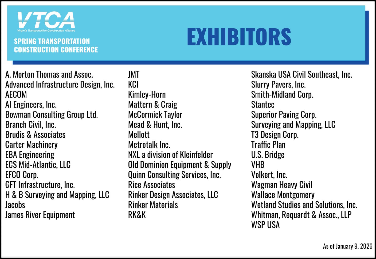STCC Exhibitors - Virginia Transportation Construction Alliance